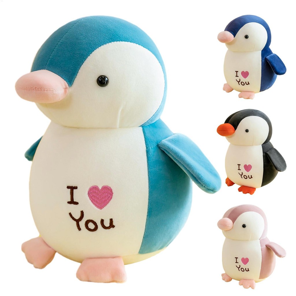 Penguin Plushies I LOVE YOU Cuddly Penguin Plushie Soft Penguin Plushie ...
