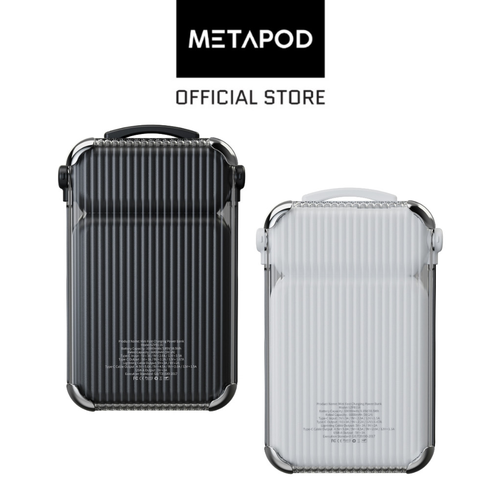 Skyzer Dual Cable Fast Charging Power Bank 10000Mah | Shopee Singapore