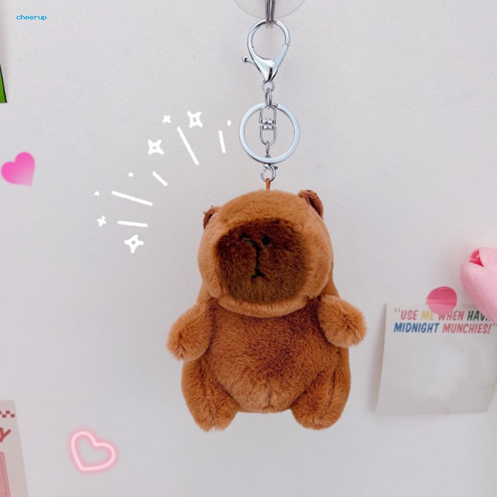 Plush Capybara Keyring Capybara Key Chain Decor Adorable Stuffed ...