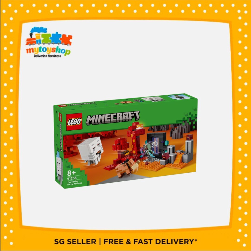 LEGO 21255 Minecraft The Nether Portal Ambush | Shopee Singapore