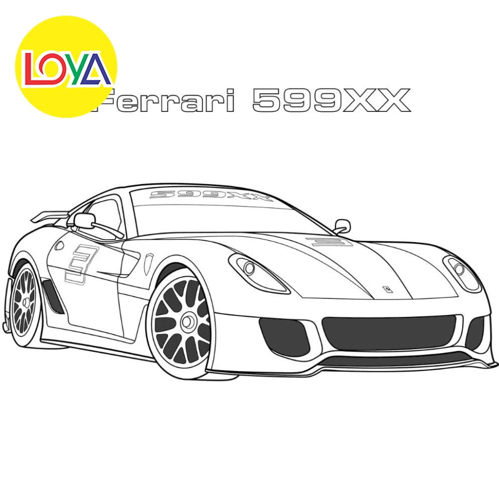 Set of 50 Car-themed Coloring Pages for children A4, A5 Paper Toys ...