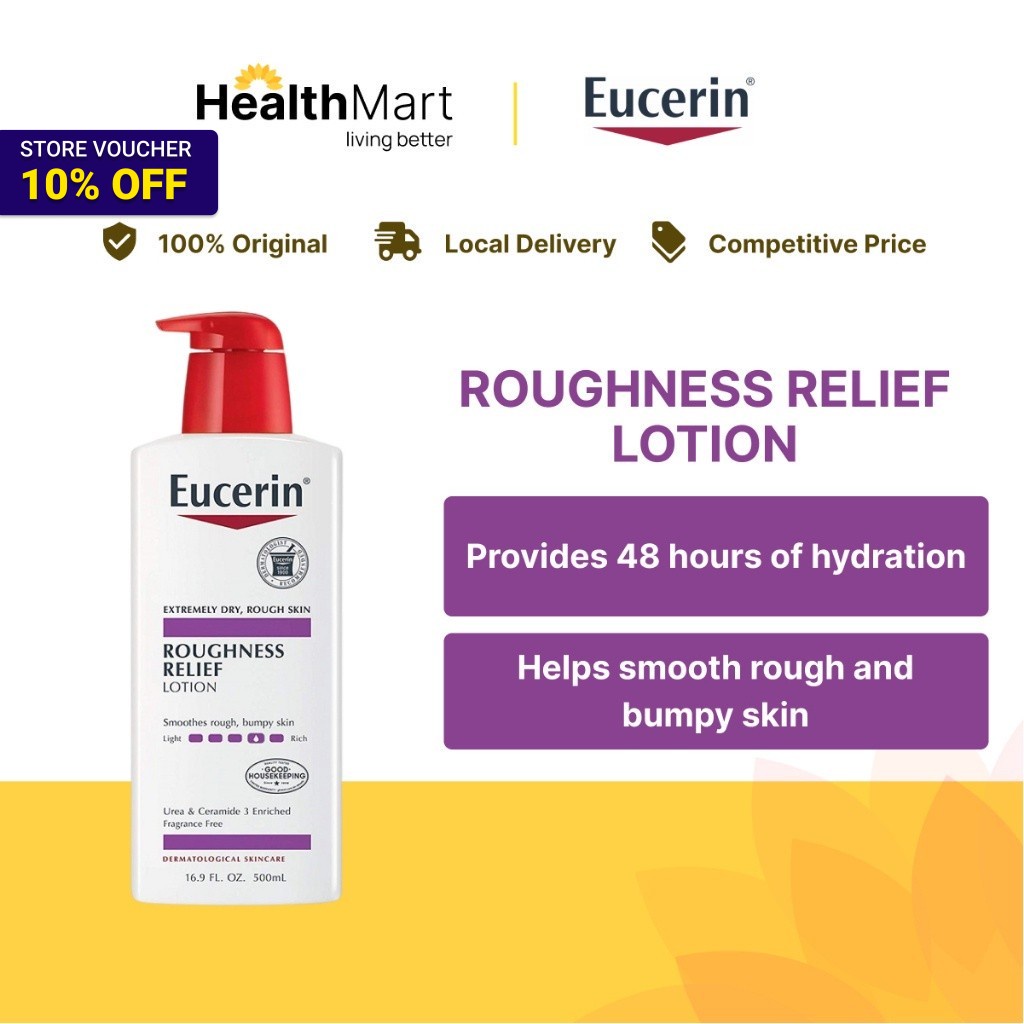[SG] Eucerin Roughness Relief Lotion, 48 hours of hydration, For rough ...