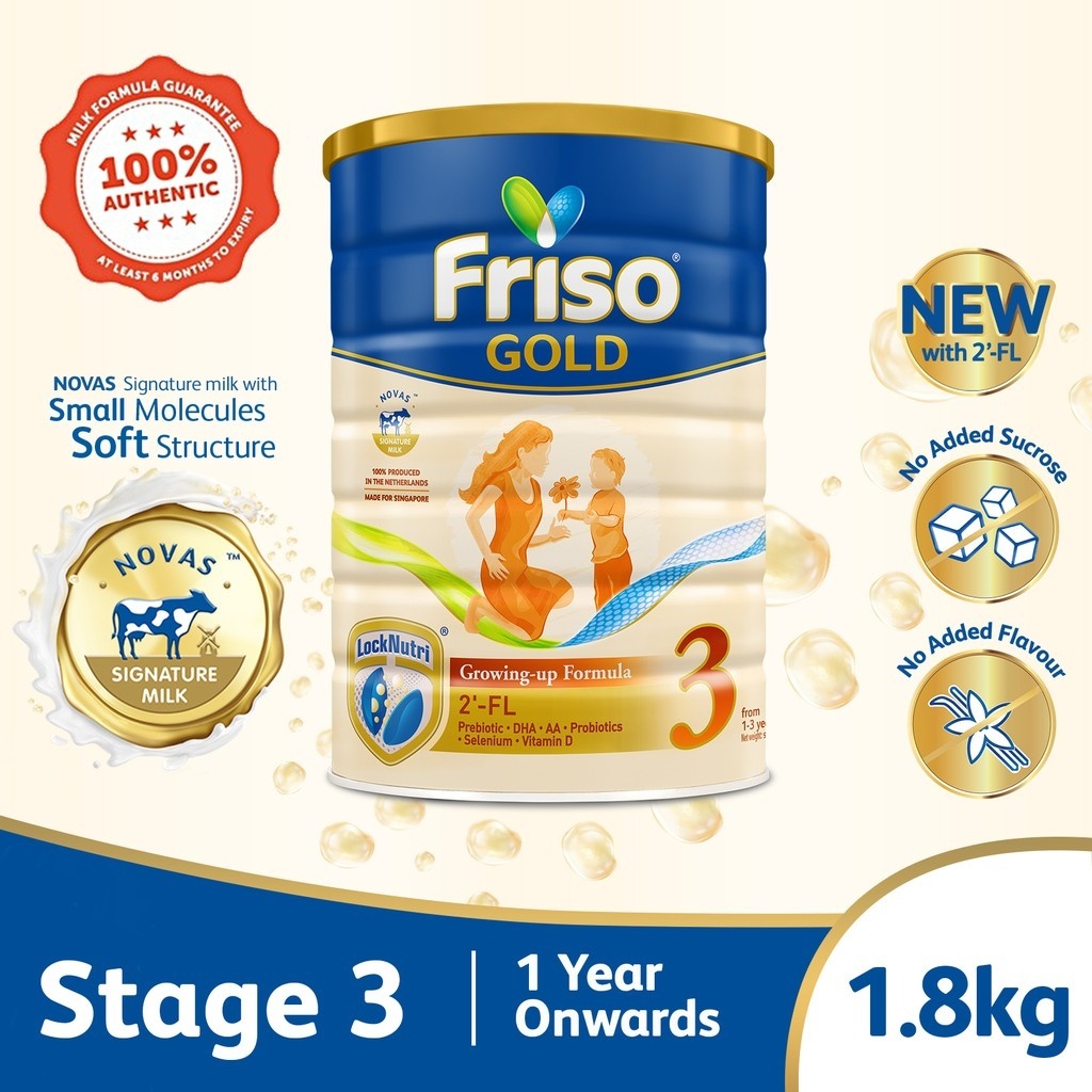 Friso Gold 3 Growing Up Milk 2'-FL 1.8kg for Toddler 1+ years | Shopee ...