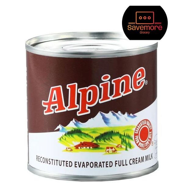 Alpine Full Cream Evaporated Milk 154ml | Shopee Singapore