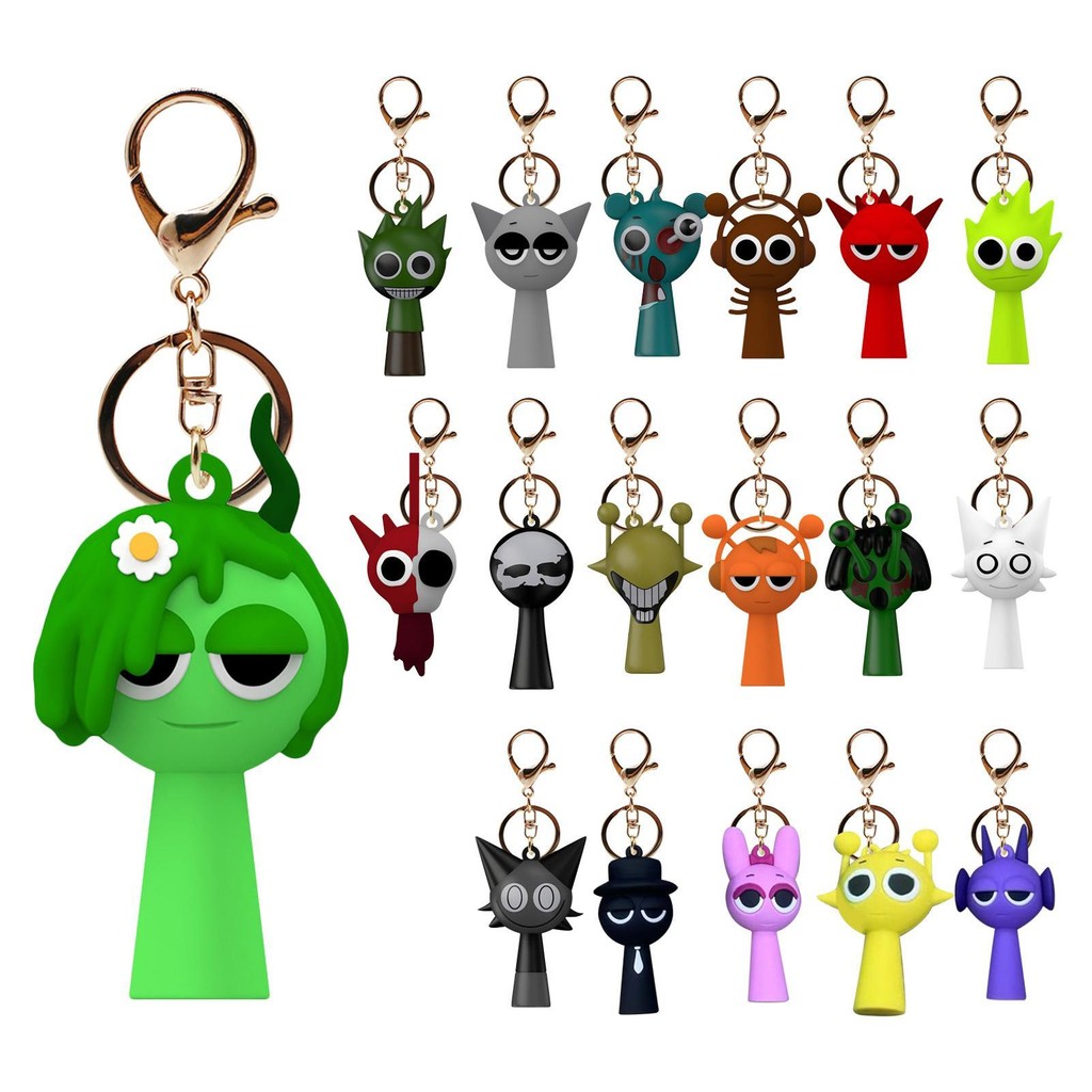 Sprunki Incredibox Game Peripheral PVC Keychain | New Sprunki Variants ...