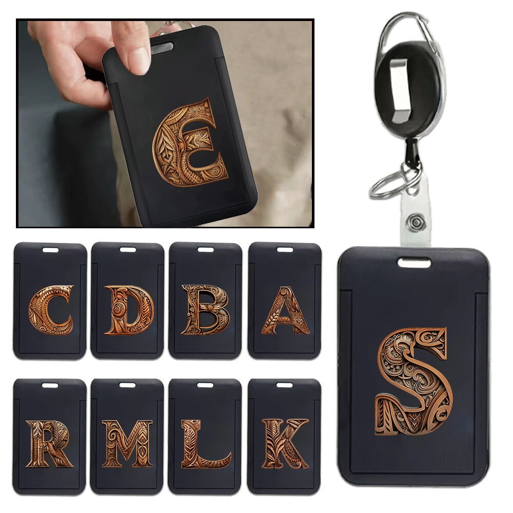 ID Holder Name Tag PVC Case Reporter Police For Office and School wood ...