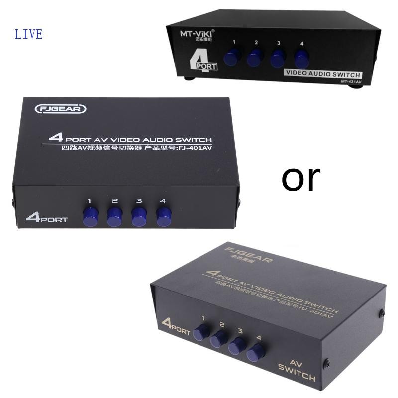 Best AV Switch Box Switcher Selector 4 Input 1 Output 4 Way Port Stereo RCA | Shopee Singapore