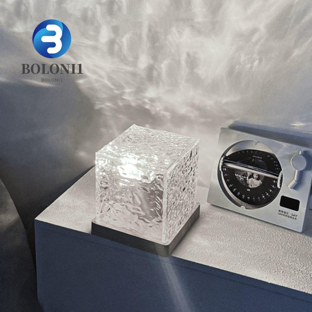 BO Projector Night Light, 16-Color Acrylic Rotating Water Ripple Night ...