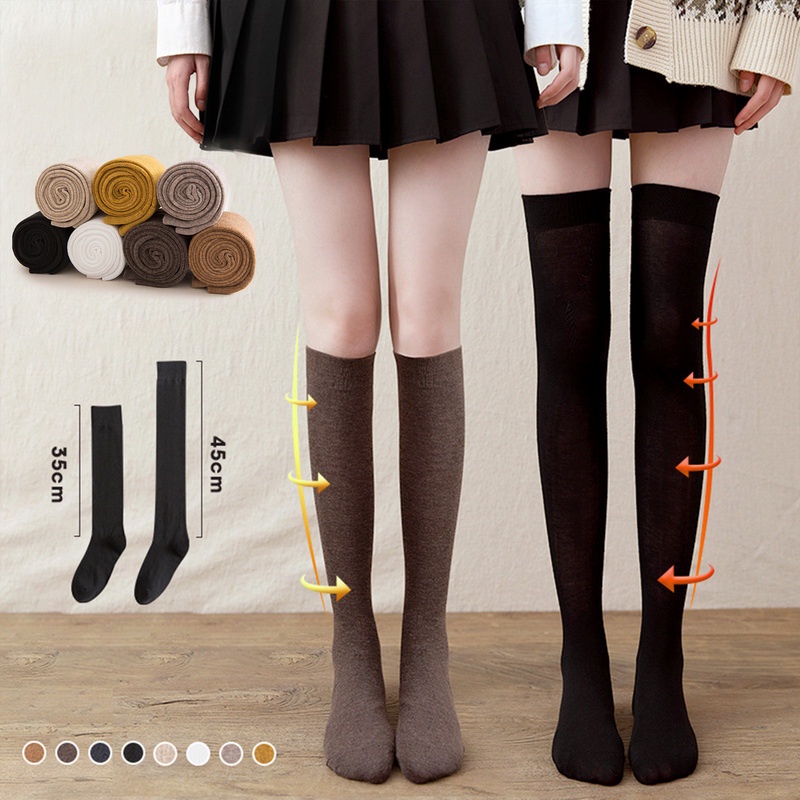 35cm/45cm Socks women's Winter Warm Long Stockings Thick Thermal Cotton ...