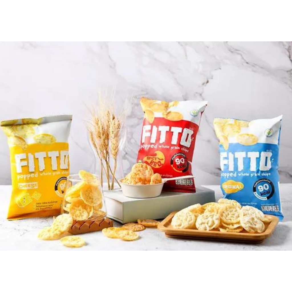 Fitto Whole Grain Popped Chips 20g x 1 Piece Delicious Thai Nutritious ...
