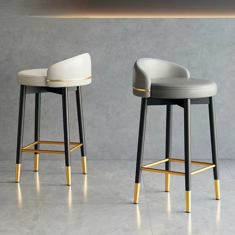 Bar Stool High Chair Minimalist Fashion Creative Wood Thickened Dining ...