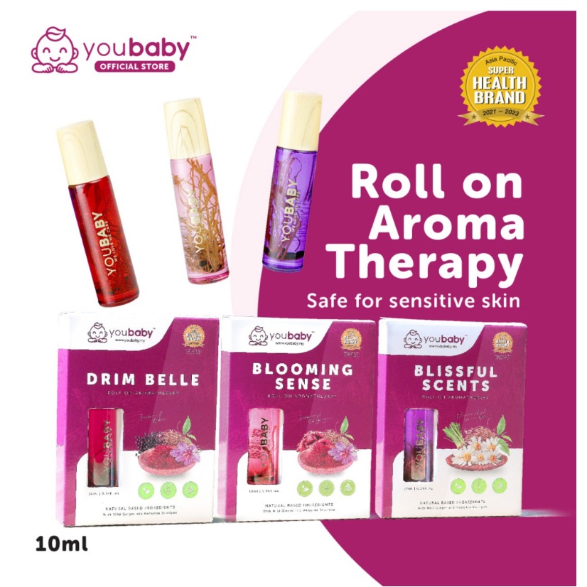 YOUBABY Roll On Aromatherapy Oil DRIM BELLE | BLOOMING SENSE | BLISSFUL ...