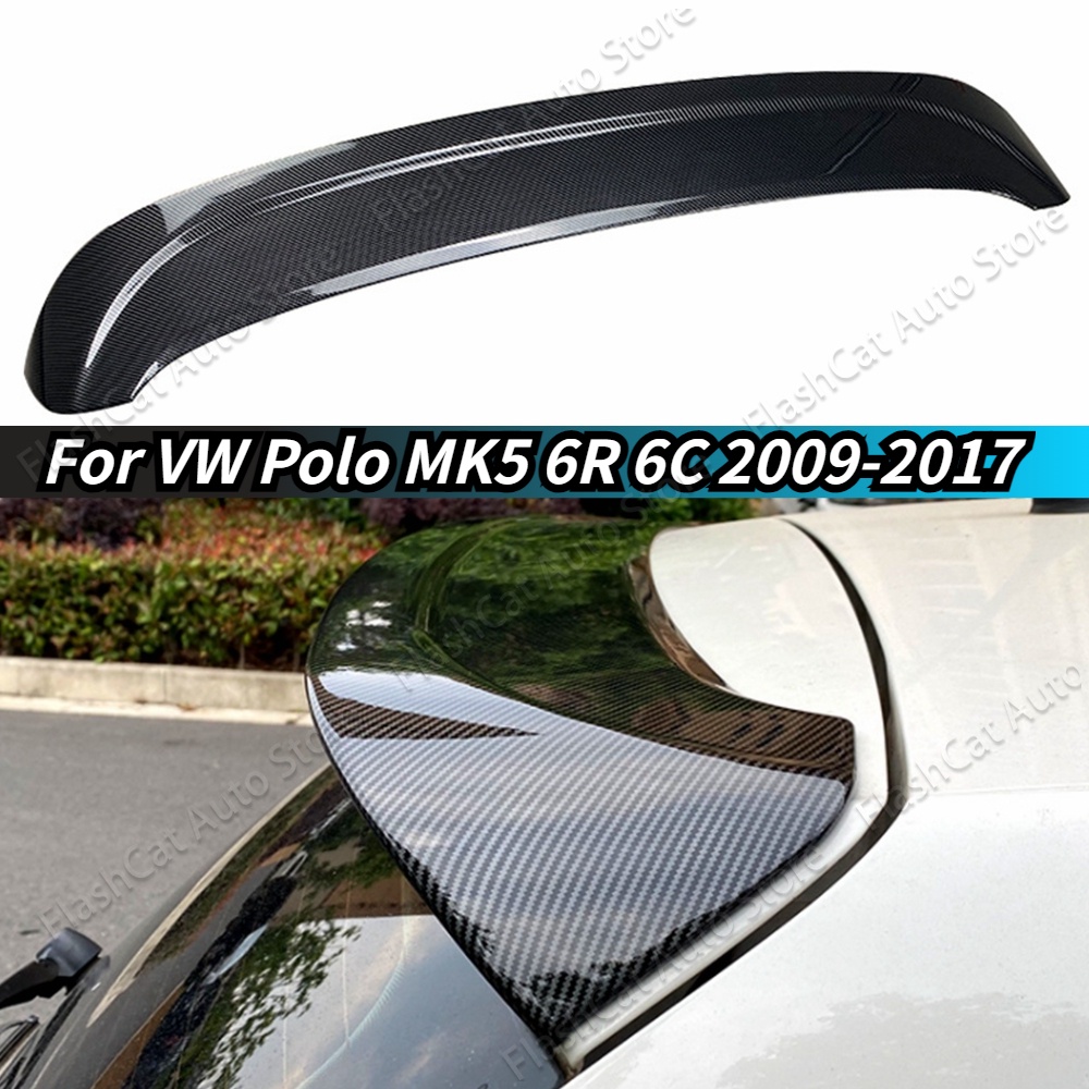 Roof Spoilers For VW Polo MK5 6R 6C 2009-2017 GTI Style Car Rear Trunk Spoiler Wing ABS Tuning ...