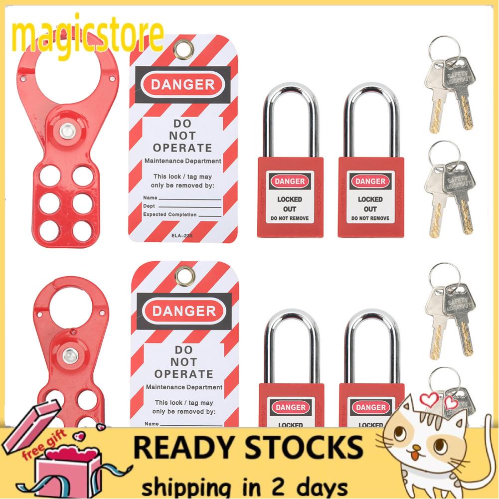 Magicstore Lockout Tagout Kit With Safety Hasp Padlock Loto Tag Keys ...