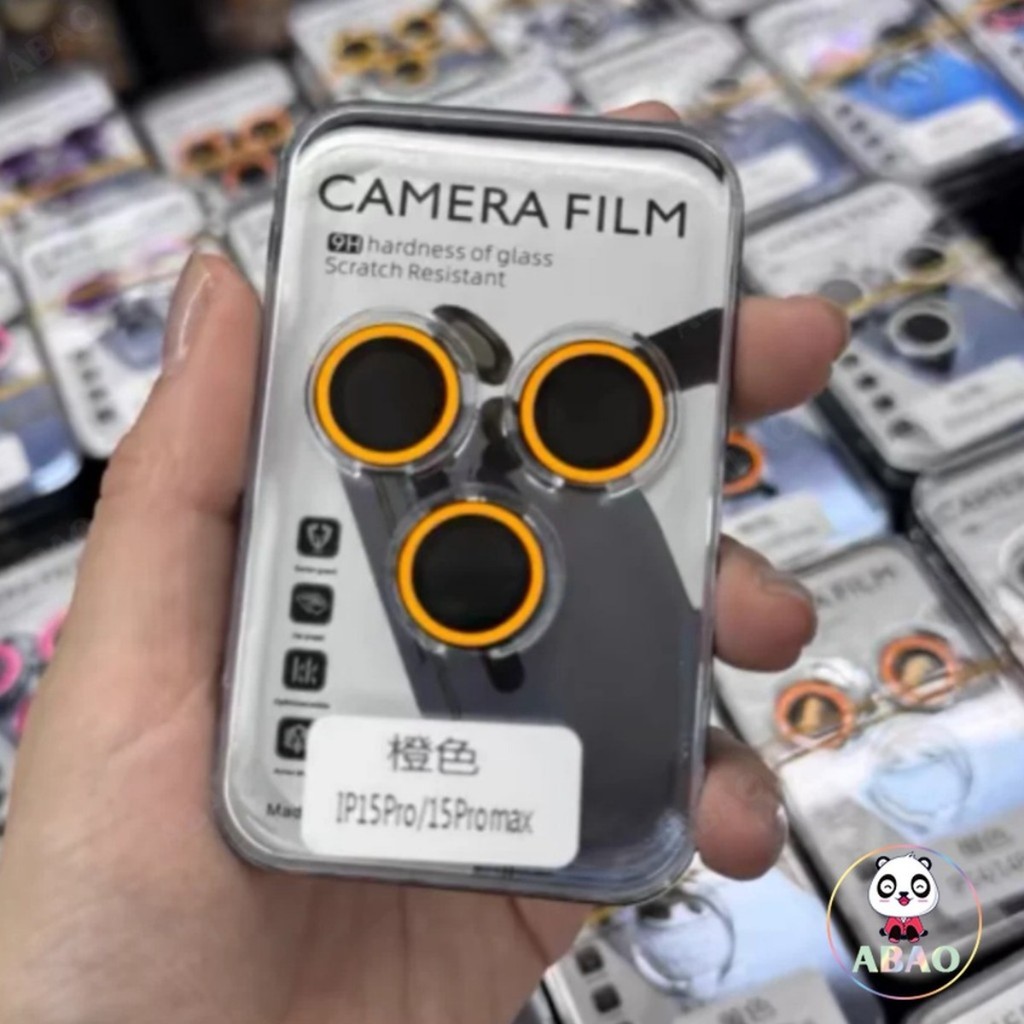 ABAO 2-3 Pcs Luxury Camera protection Color Luminous Compatible For iPhone 16 15 14 13 12 11 Pro ...