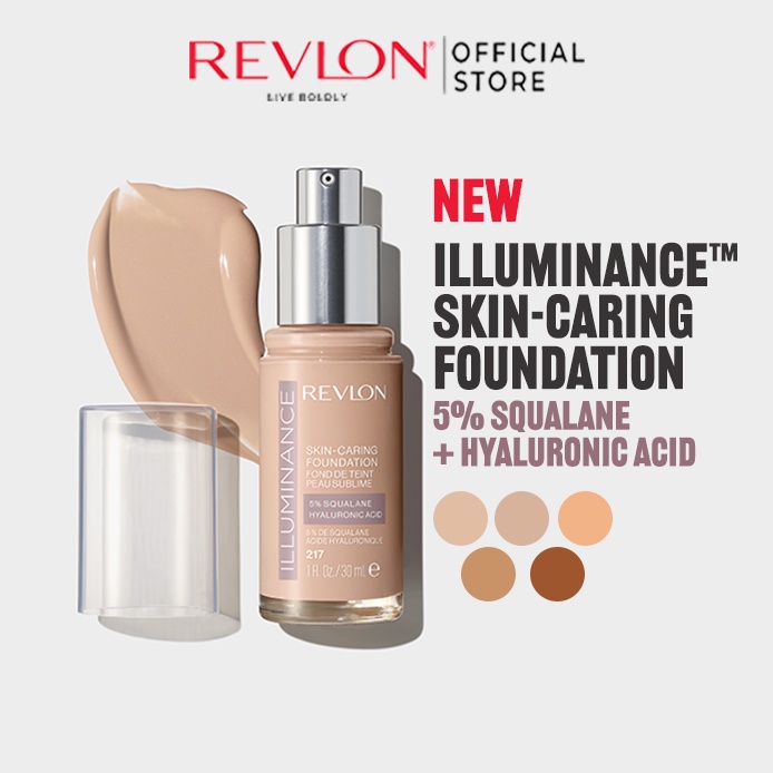 Revlon Illuminance Skin Caring Foundation - 5% Squalane, Radiant Finish ...