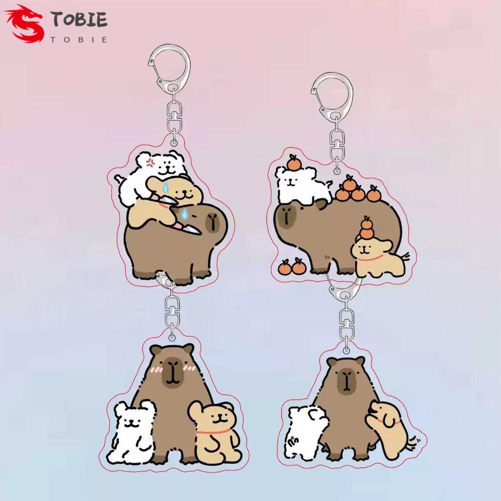 TOBIE Capibara Bag Hanging, Capybara Acrylic Capybara Keychain, Fashion ...