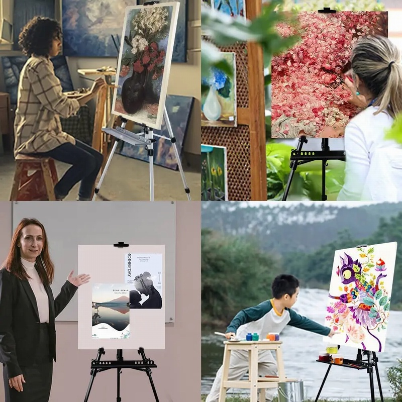 Portable Artist Easel Stand Metal Tripod Canvas Painting Sketch Picture ...