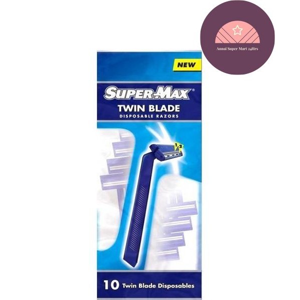 Super Max Twin Blade Disposable Razor 340g | Shopee Singapore