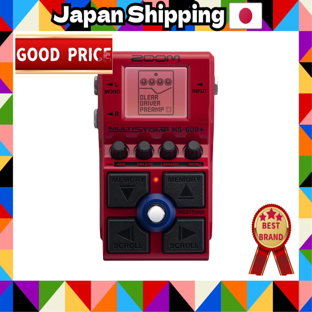 [Delivered from Japan] ZOOM MS-60B+ Multi Stomp Pedal Red Equipped with ...