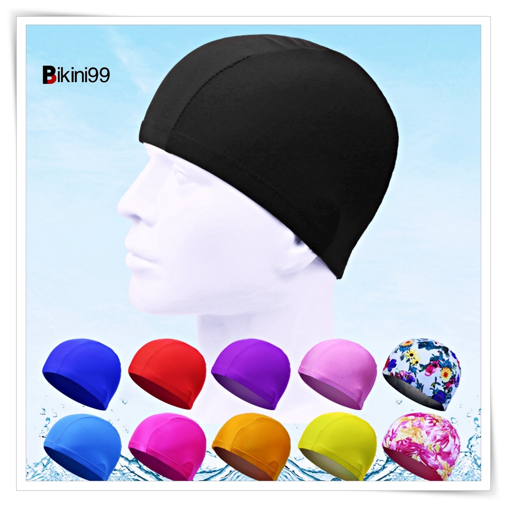 Adult Swimming Cap Polyester Fabric Good Elastic Comfortable To Wear ...