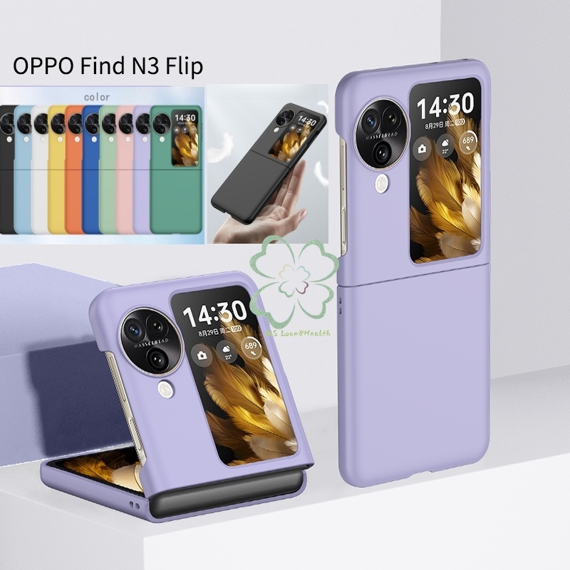 Solid Color Slim Folding Case Oppo Find N2 N3 Flip Ultra Thin Casing ...