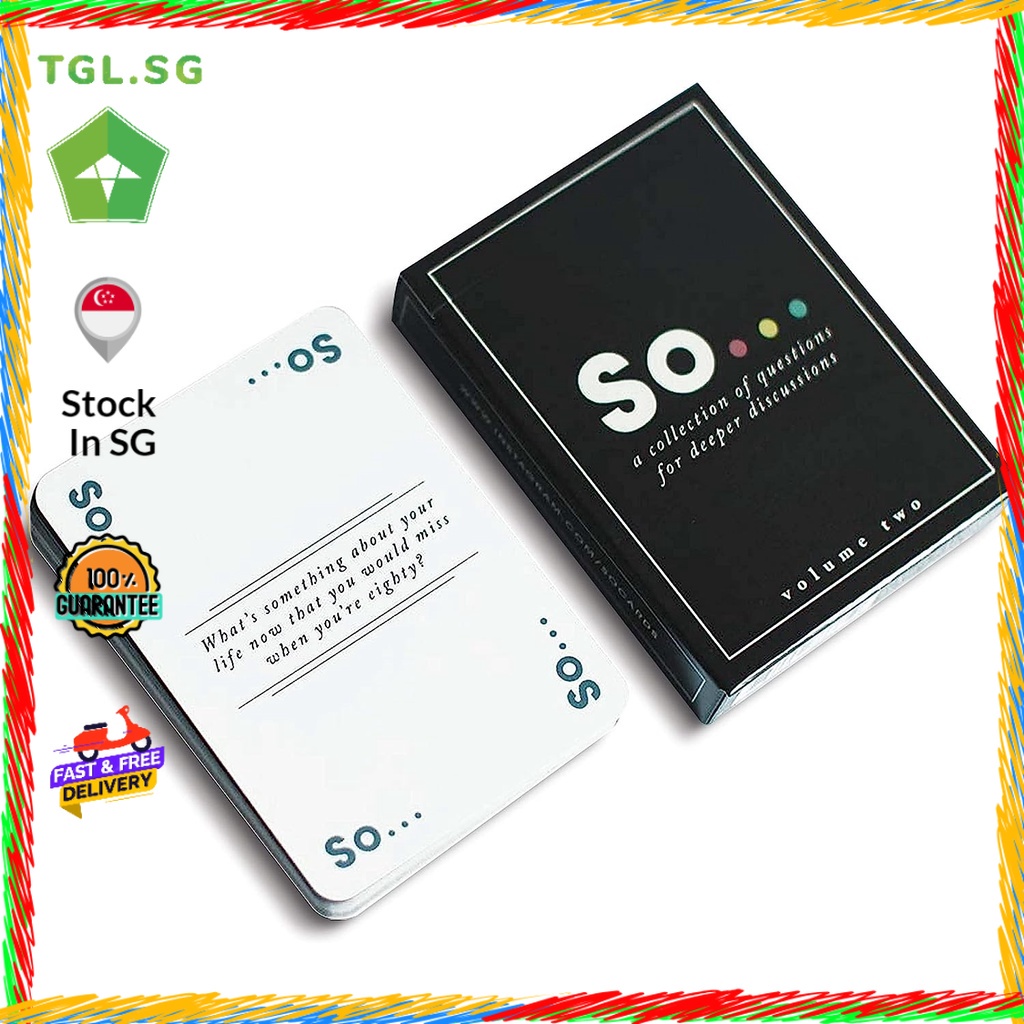 SO … Cards Deep Conversation Starters – Question Card Game for All ...