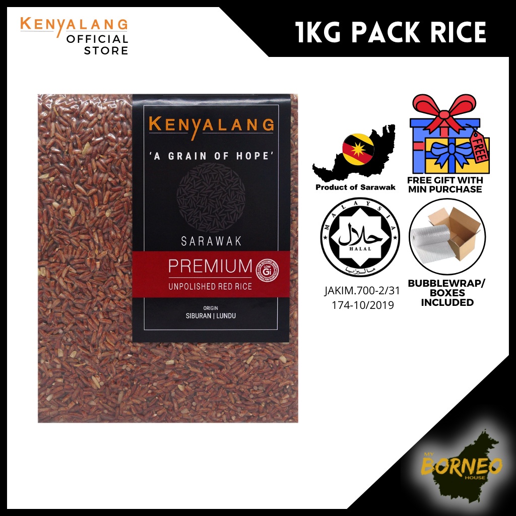 MERAH 1kg Premium Red Sarawak Rice | Shopee Singapore