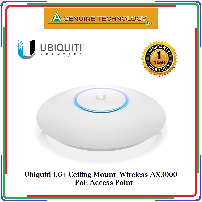 Ubiquiti U6+ Ceiling Mount Wireless AX3000 PoE Access Point (PoE ...