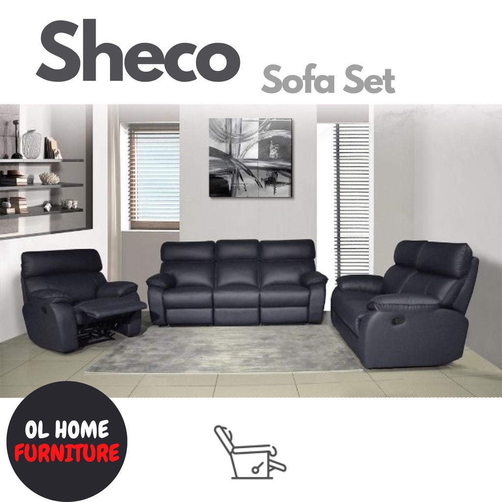 OL HOME Sheco Recliner Sofa Set - Free Delivery & Free Installation ...