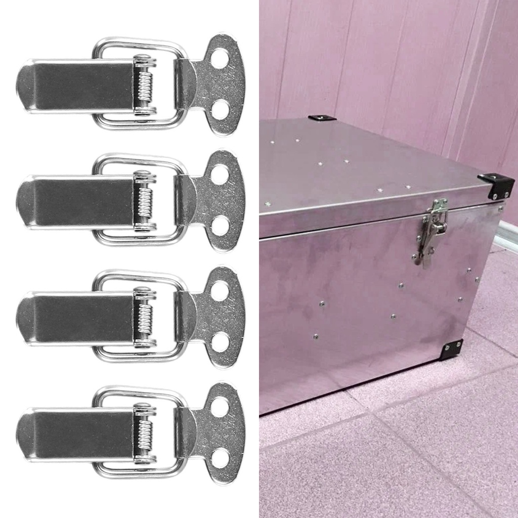 [YF] 4PCS Stainless Steel Spring Loaded Clamp Clip Case Box Latch Catch ...