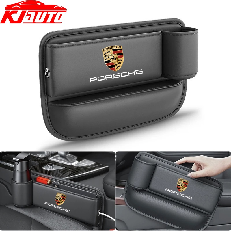 Porsche Car Seat Gap Bag Case Storage Bag PU Leather Auto Console Side ...