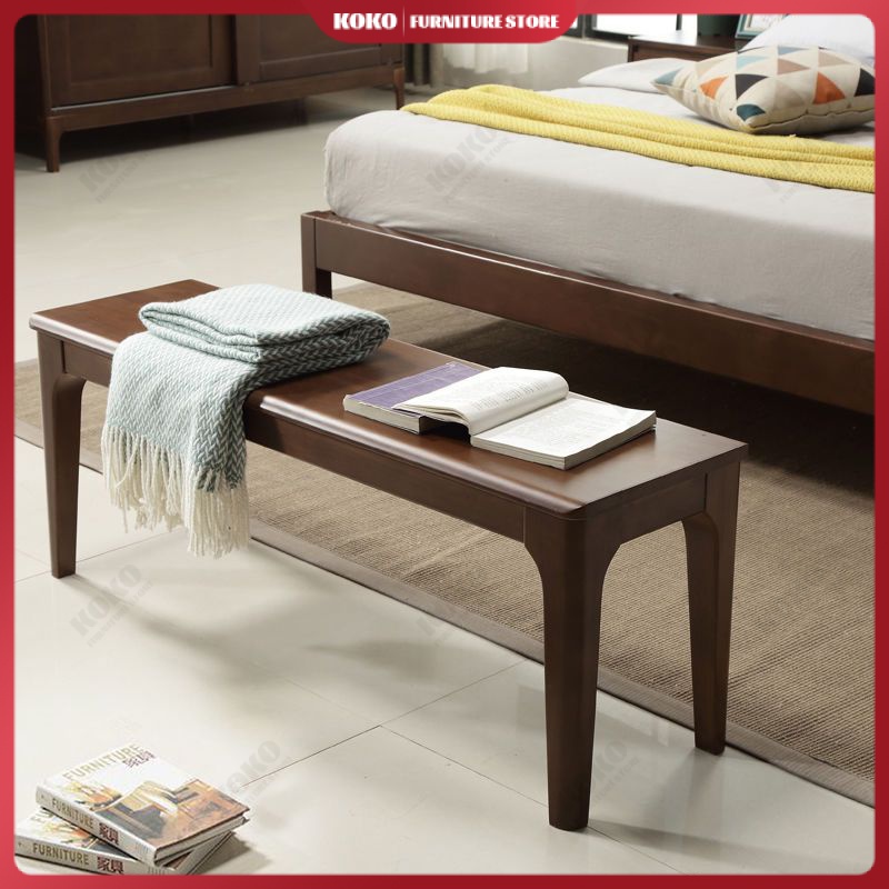 Bench Scandinavian all solid wood bench dining room household bench ...