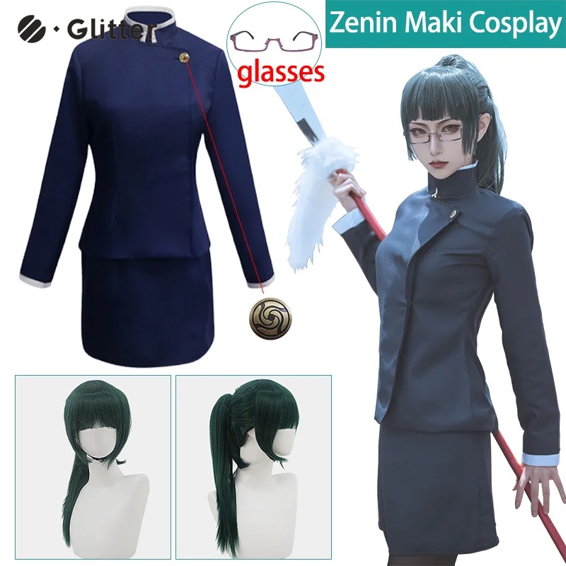 Anime Jujutsu Kaisen Cosplay Costume for Adult Women Zenin Maki Top ...