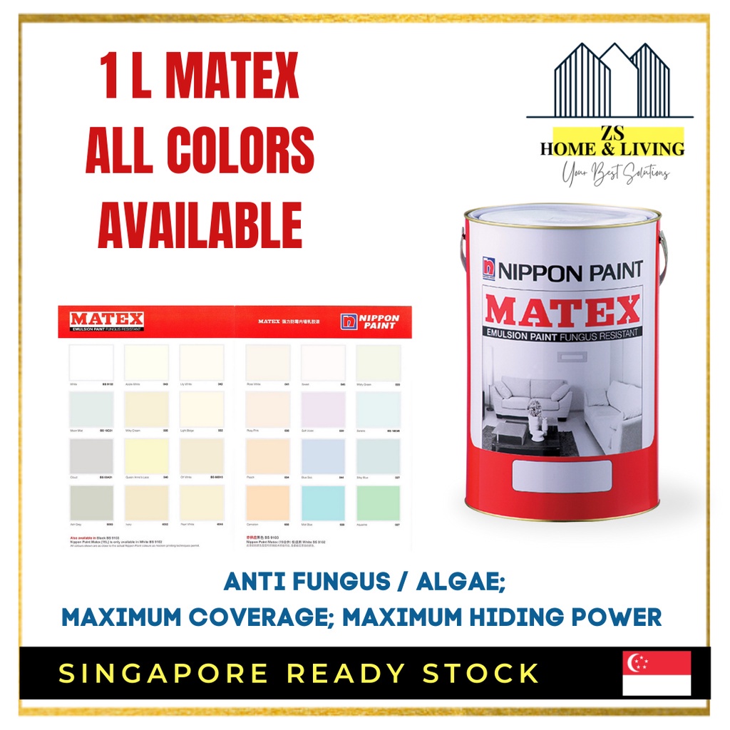 Big Sales!! 1L Nippon Matex Paint Emulsion Paint For Ceiling and Wall ...