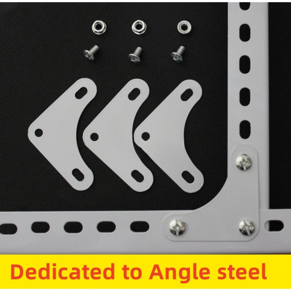 Slotted Angle Bar 1.3mm Stainless Steel DIY Shelf Accessories with Oval ...