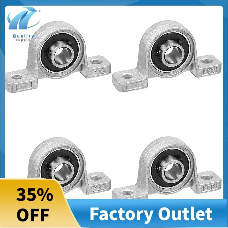 4 Pcs Bearing Housing Flange Bearing 8mm KP08 Ball Bearing Block Pillow ...