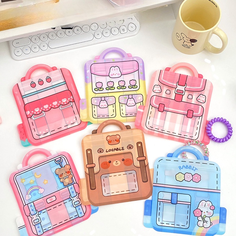 Colorful Cartoon Schoolbag Ziplock Bags Cookie Candy Gift Snack Packing ...