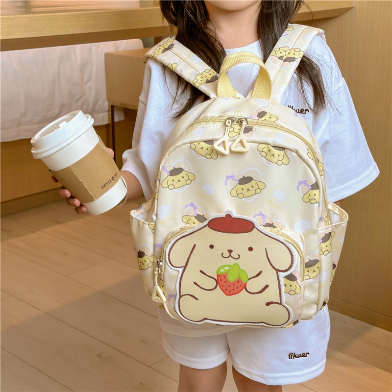 Kawaii Sanrio Cinnamoroll Kuromi My Melody Pompompurin Backpack Double ...