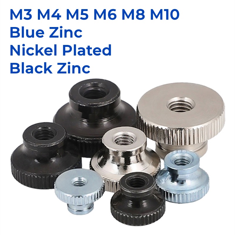 M3 M4 M5 M6 M8 M10 Carbon Steel GB806 Double Step Adjust Knurl Thumb Nut Through Hole Hand ...
