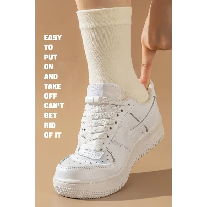 Magnetic Lock No-Tie Flat Elastic Shoelaces for Sneakers and Boots ...