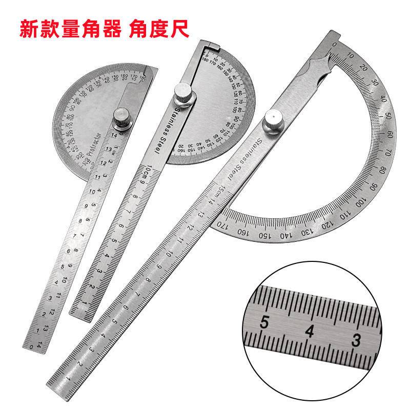 New Protractor Angle Ruler Graduation Ruler Stainless Steel Angle Ruler ...