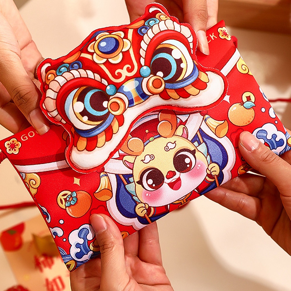 red packet 2024/ 2024 New Year Of The Dragon New Year Fabric Red ...