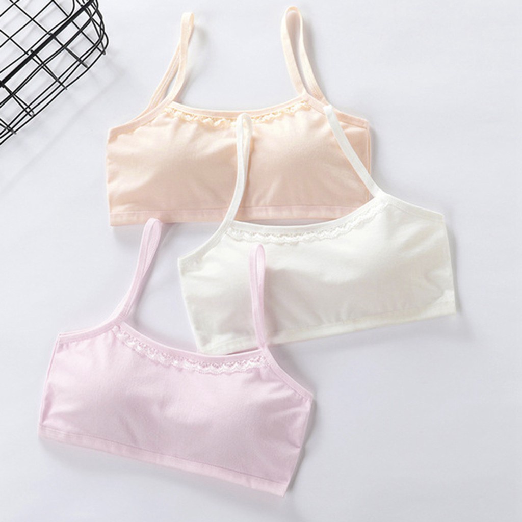12-16 Kids Training Bra Cotton Developing Girls Bra Breathable Baby ...