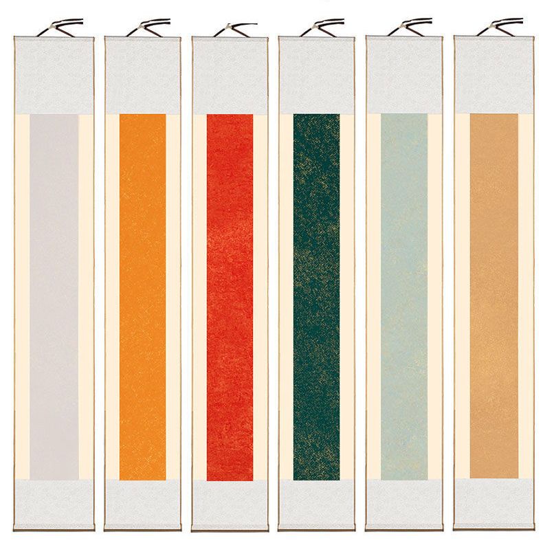 Batik Gilding Paper Couplet Scroll Xuan Paper Four Feet Divided into ...