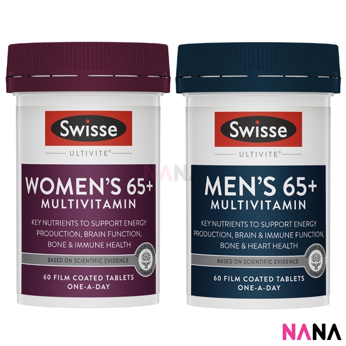 Swisse Ultivite Multivitamin Couple's Pack for 65+ (Women 60Tablets ...
