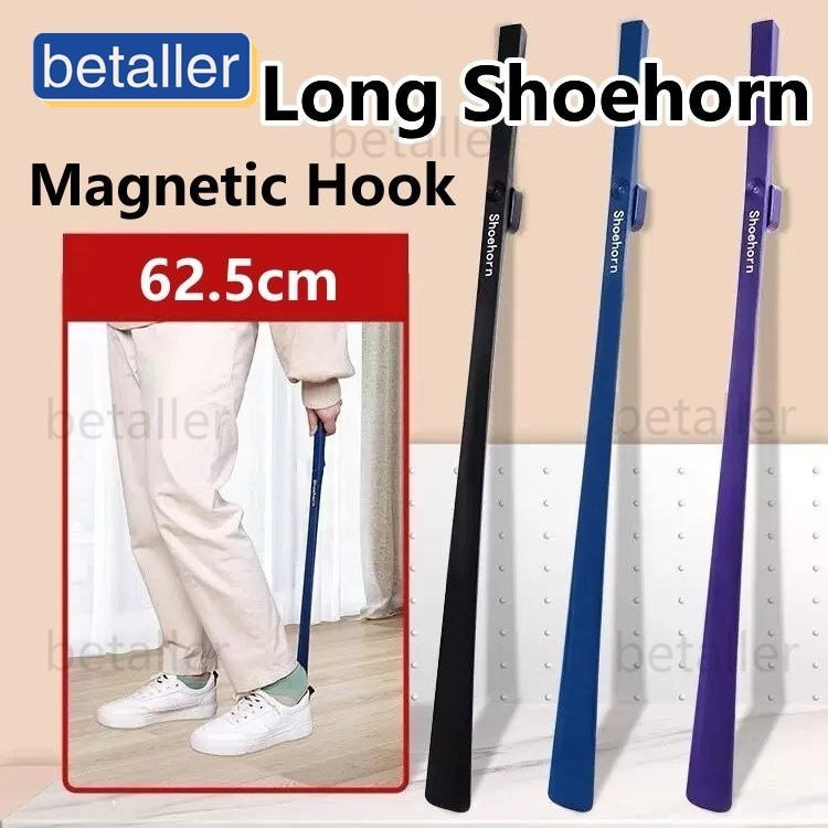 62.5cm Shoehorn Plastic Lazy Shoe Helper Long Handle Shoes Lifter Nylon ...