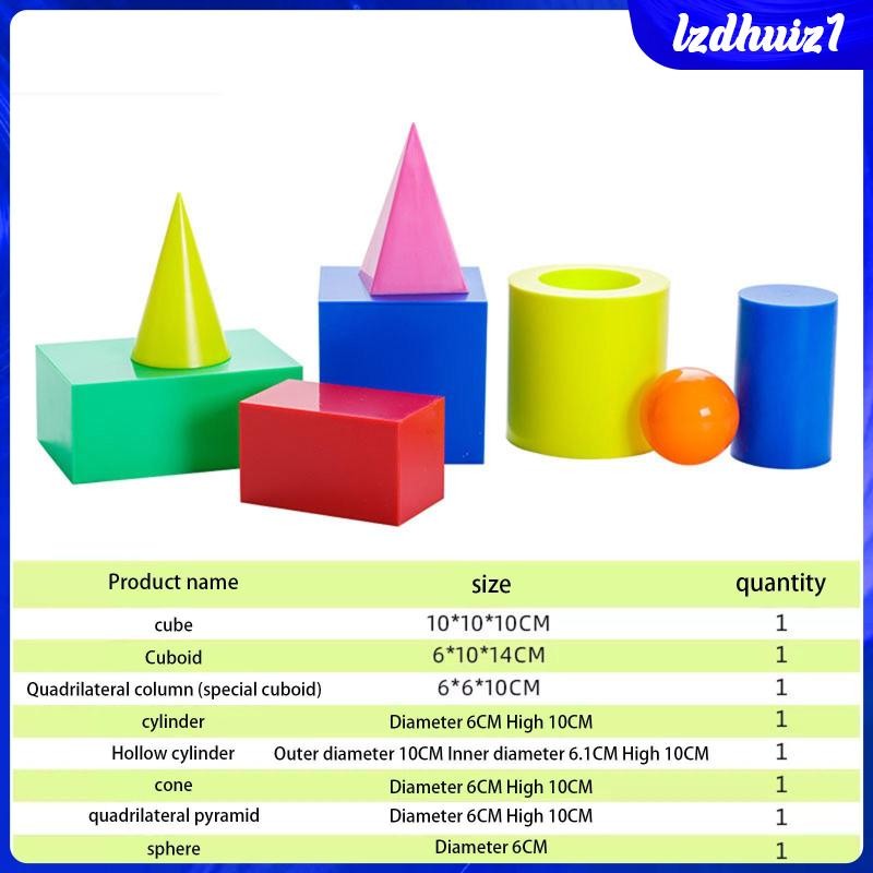[Lzdhuiz1] 3D Shapes Geometric Solids,Math Toys,3D Shapes,Light ...