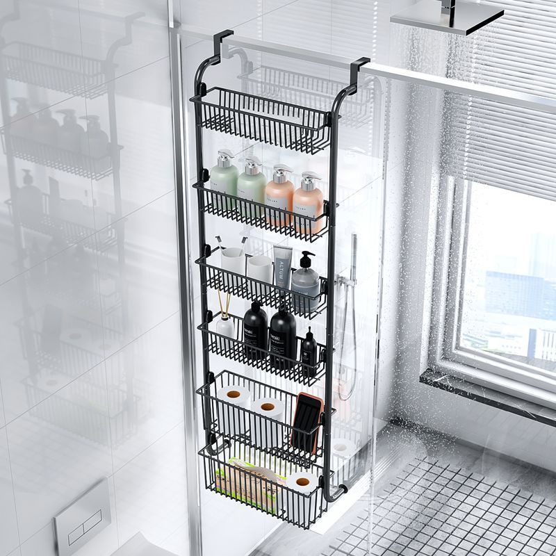 🔥KAKA🔥 Punch-Free Shelves Bedroom Door Rear Hanger Hanging Basket Shelf ...