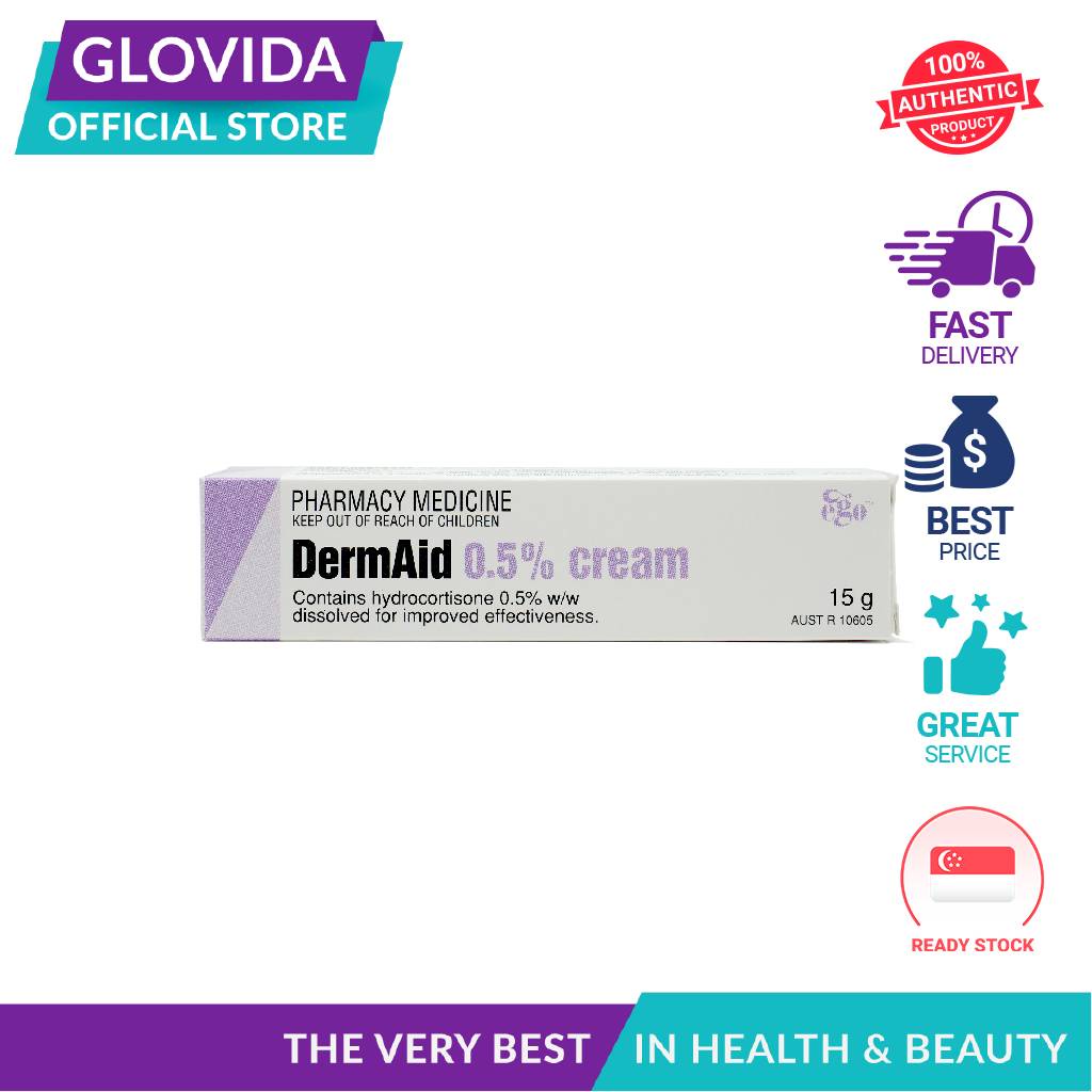 Dermaid 0.5% Cream 15g | Exp: Sep-2026 | Glovida | Shopee Singapore